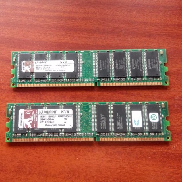 1GB DDR Desktop Ram DDR1 Computers Tech Parts Accessories