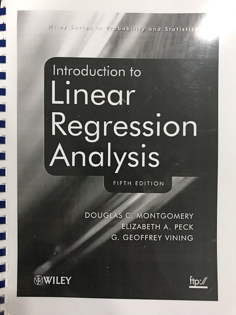 NUS ST3131 Introduction To Linear Regression Analysis Computers Tech