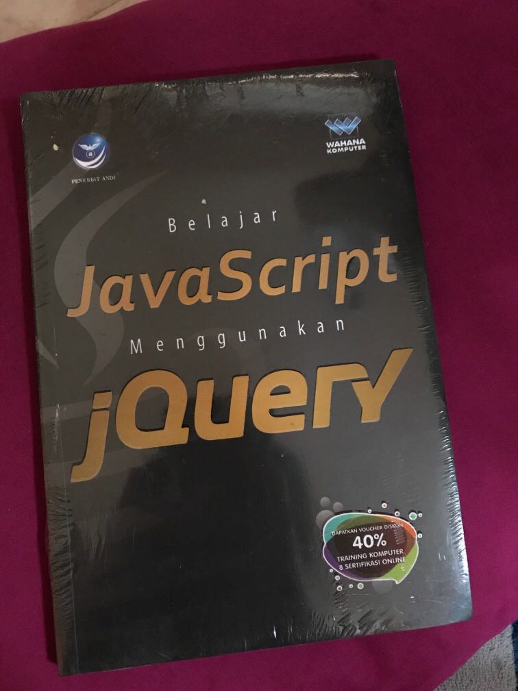 Buku Belajar Java Script Menggunakan JQuery Buku Alat Tulis Buku Di