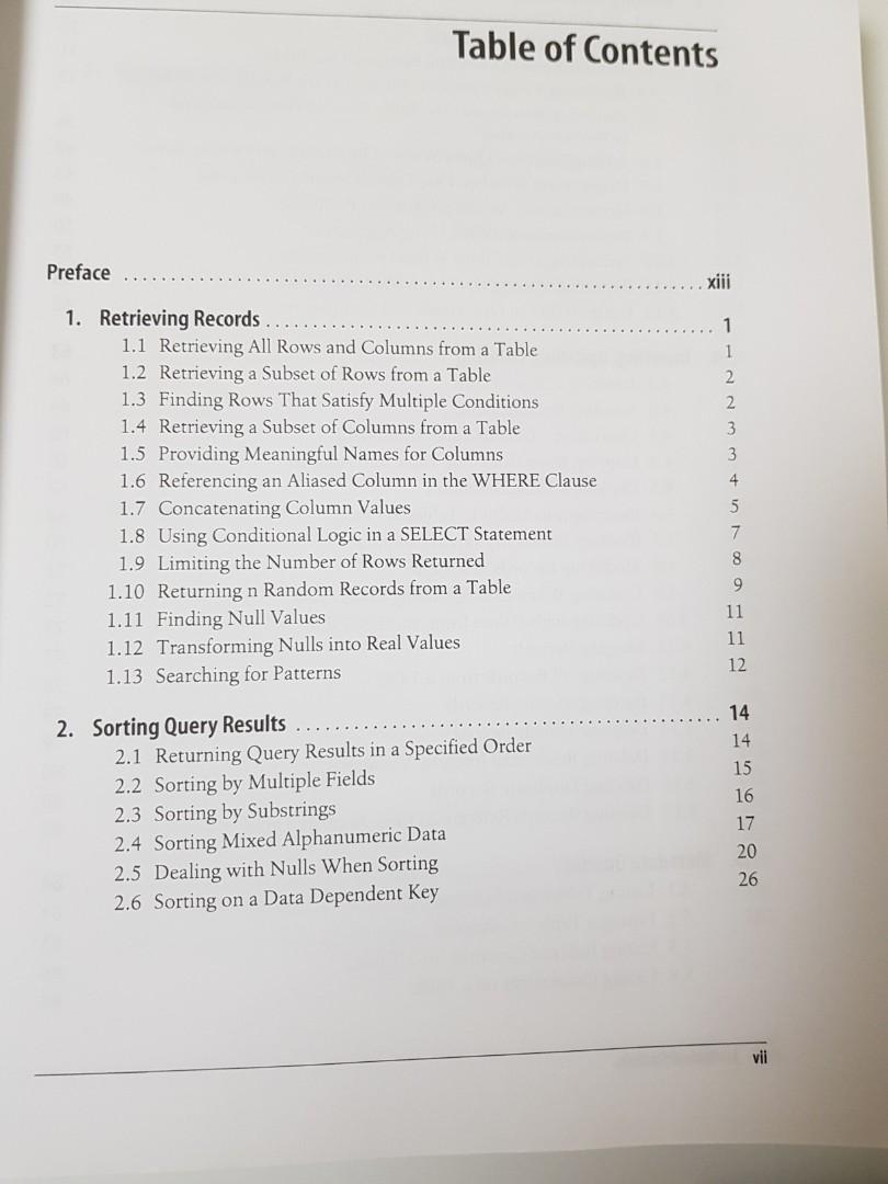 SQL Cookbook O Reilly Hobbies Toys Books Magazines Assessment