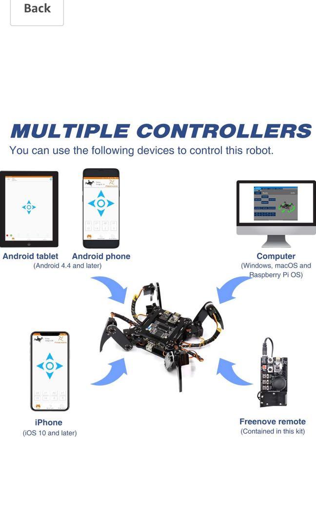 Freenove Quadruped Robot Kit With Remote Control Compatible With
