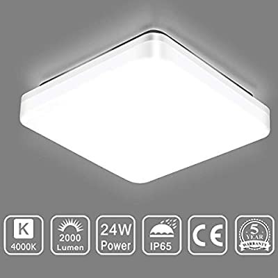 LED Ceiling Light 24W SUNGNY LED Panel Ceiling Lamp 2000LM Waterproof