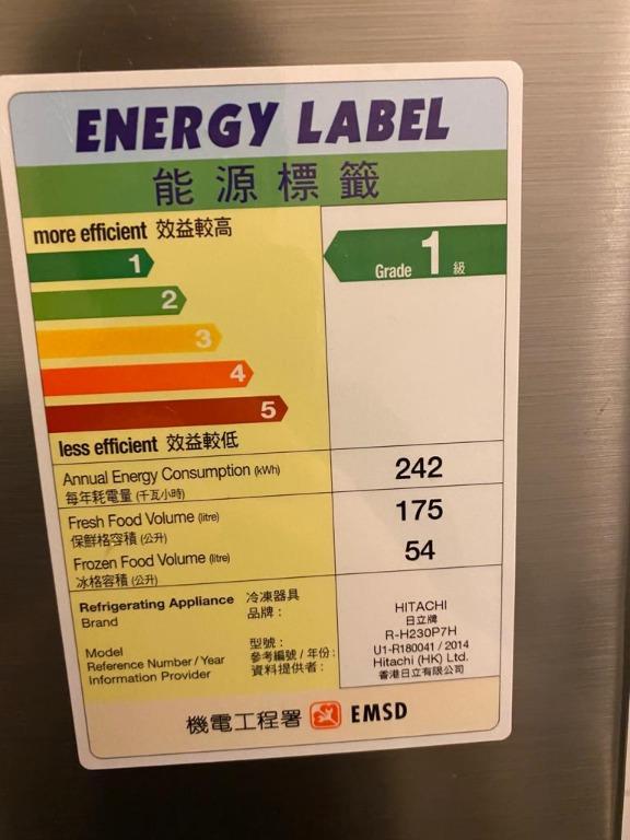 日立 雙門雪櫃 RH230P7H 229L 家庭電器 廚房電器 雪櫃及冰櫃 Carousell