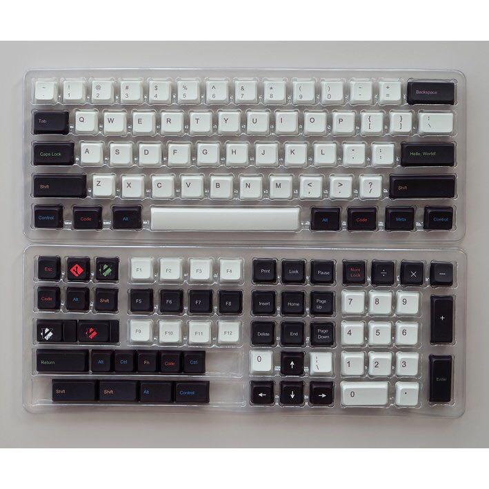 PO Covess Programmer 123 Keycap Set PBT XDA Profile Computers