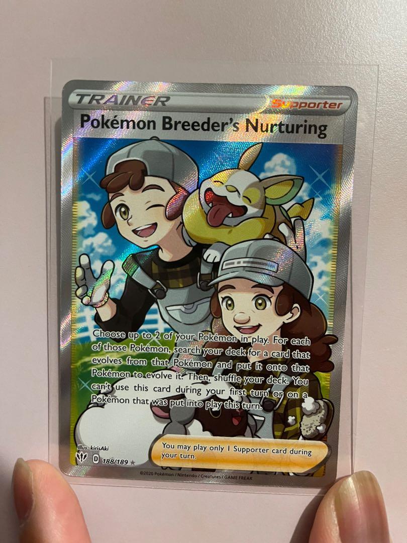 Pokemon Breeder S Nurturing Full Art Ultra Rare Sword Shield Darkness Ablaze