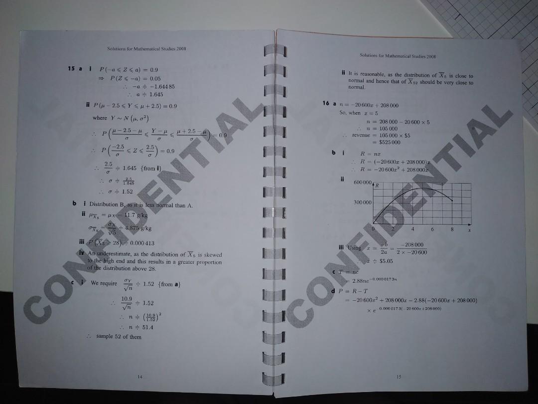 SACE Mathematical Method Solution Book Hobbies Toys Books