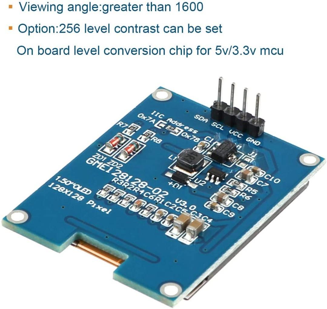 I2C OLED Display Module 1 5inch OLED Module LCD Display SSD1327 Driver