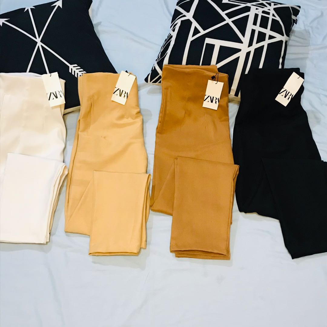 Zara Trousers Large Nude Women S Fashion Bottoms Other Bottoms On Carousell
