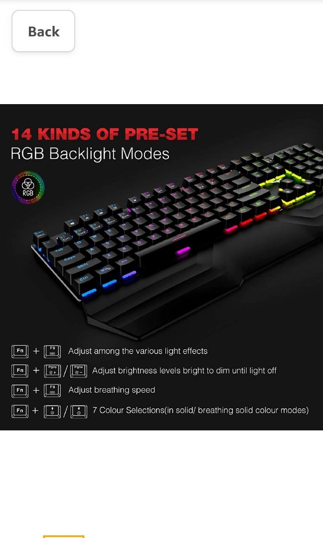 Havit Mechanical Keyboard And Mouse Combo Rgb Gaming Keys Blue