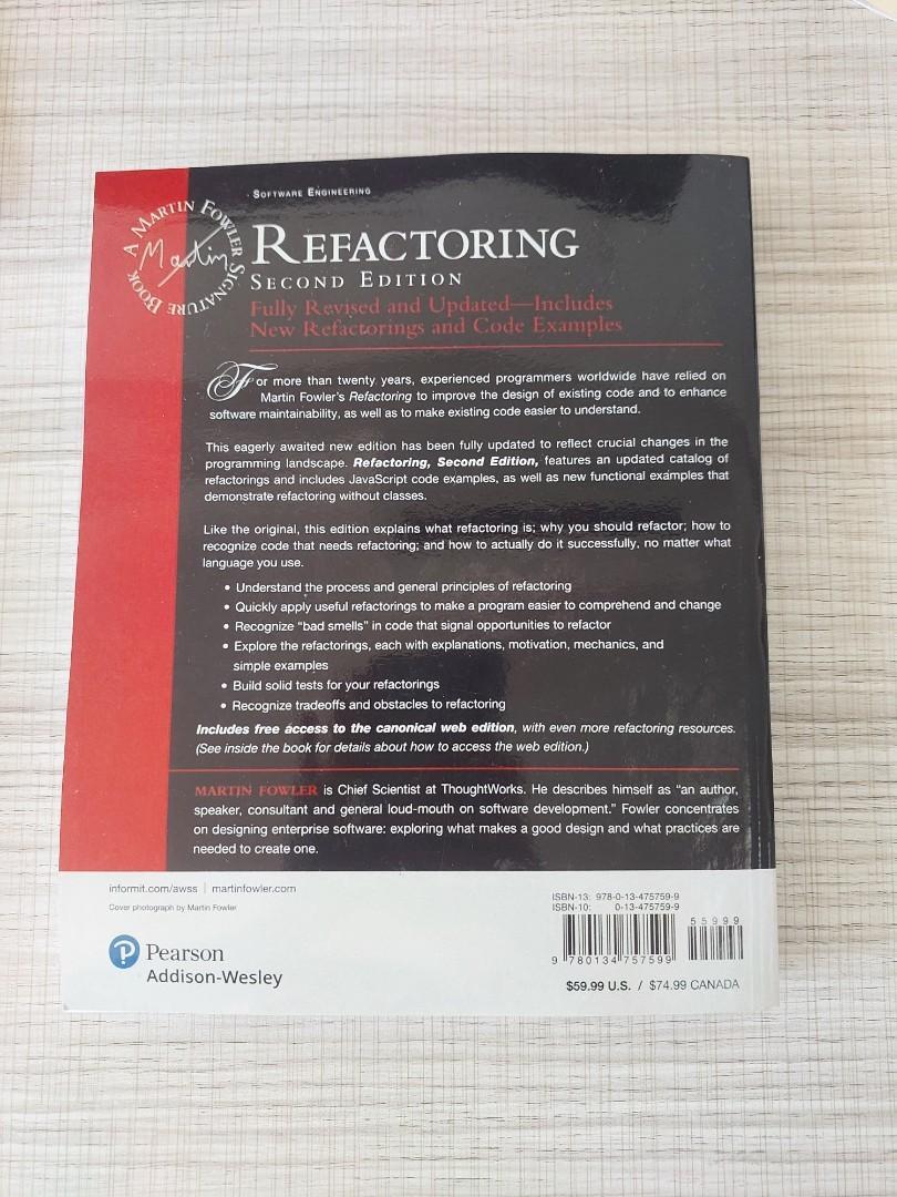 Refactoring Improving Design Of Existing Code Martin Fowler Hobbies