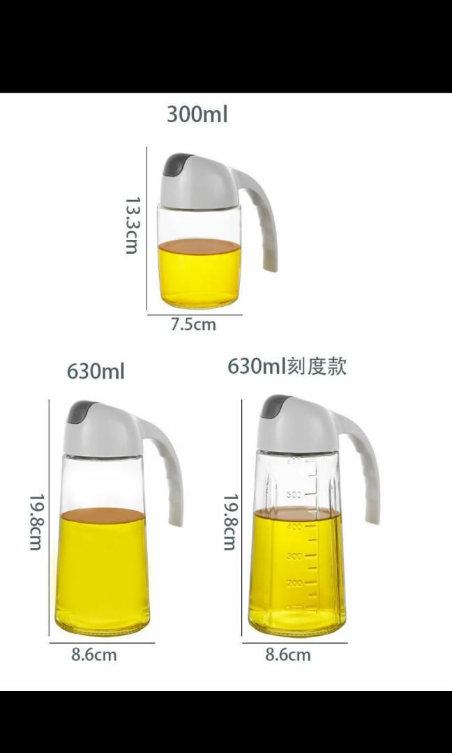 One Handed Oil Glass Bottle Dispenser Lid Automatically Opens When The