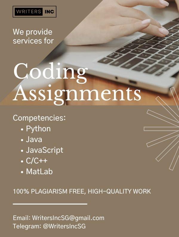 Coding Assignments And Projects Languages Include Python Java