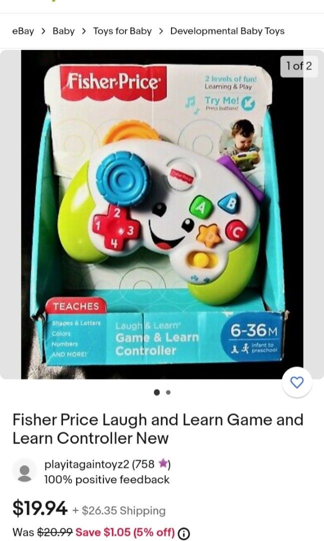 Fisher Price Laugh Learn Game Learn Controller Hobbies Toys