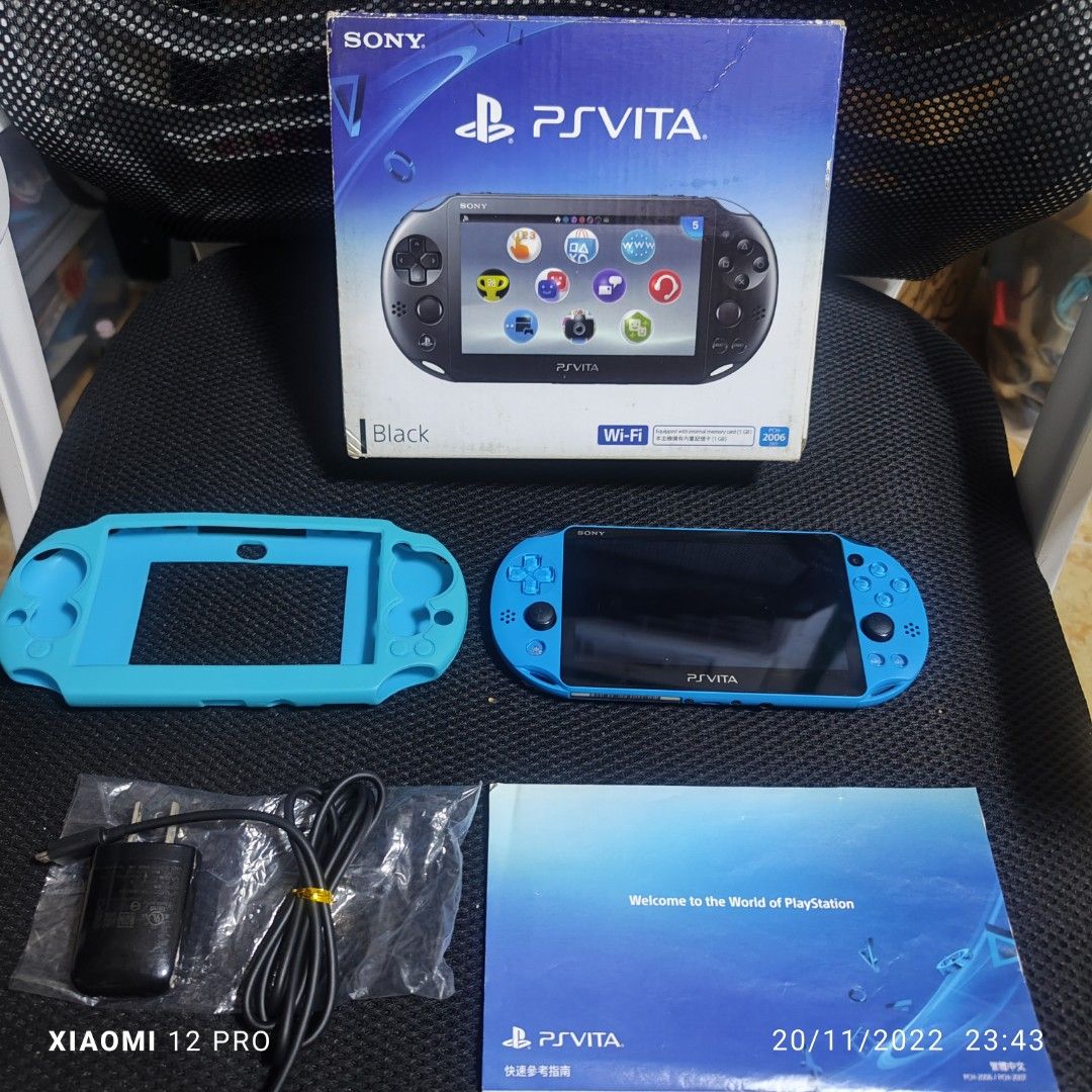 Ps Vita Slim Aqua Blue Video Gaming Video Game Consoles PlayStation On Carousell