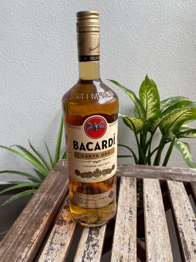 Bacardi Carta Oro Golden Rum 1 Liter Food Drinks Alcoholic