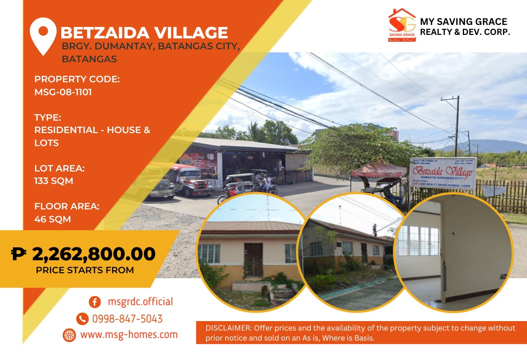 MSG 08 1101 FORECLOSED Residential House Lot In Betzaida Village
