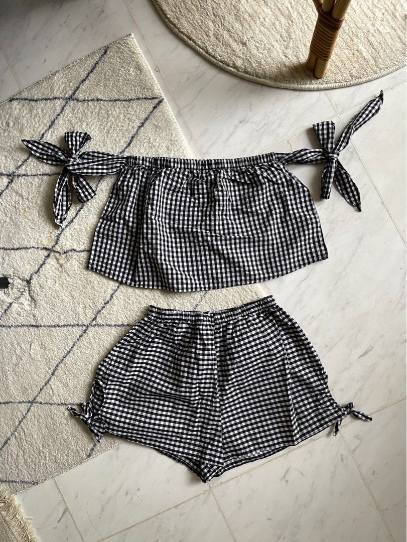 Checkered Set Top Bottom Women S Fashion Dresses Sets Sets Or