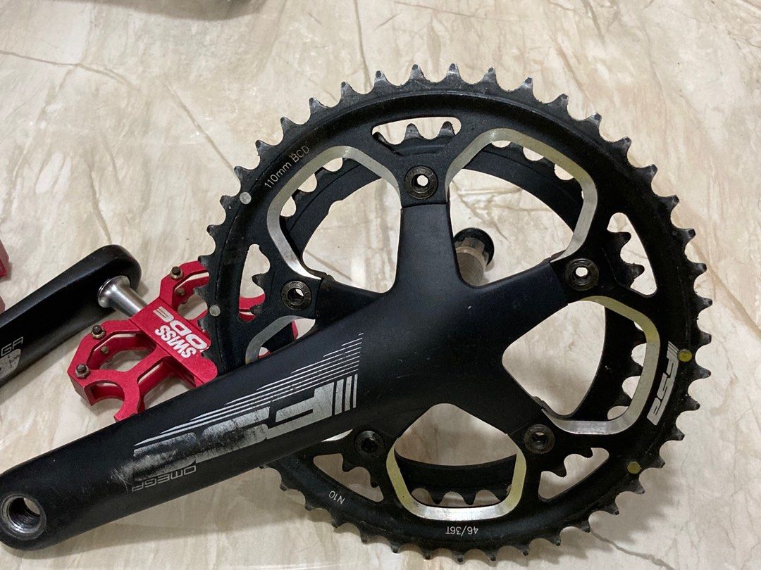 FSA Omega Crankset With Swiss Code Pedal Sports Equipment Bicycles