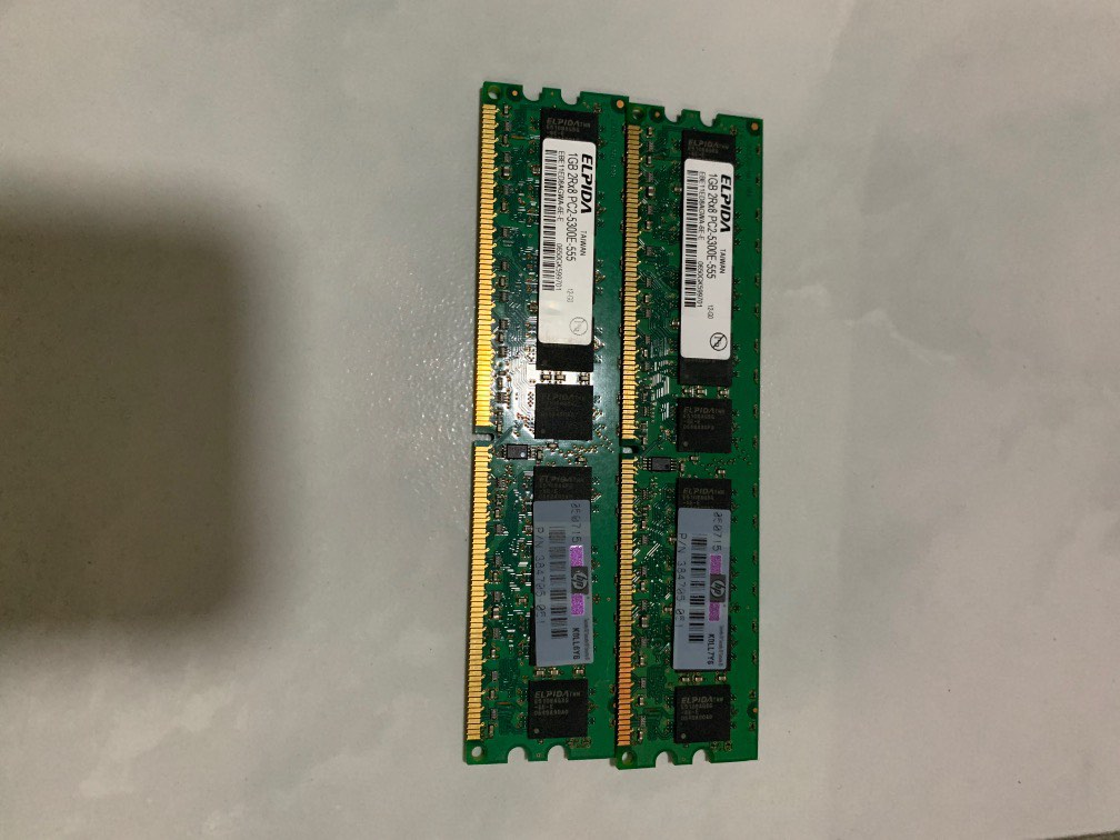 HP 2 GB DDR2 RAM 1 1 Computers Tech Parts Accessories Computer