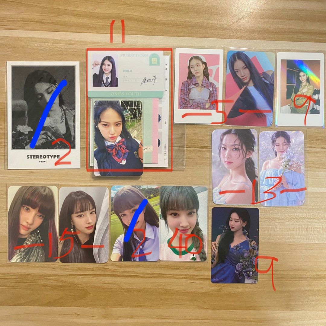 STAYC PHOTOCARDS Pcs Sumin Sieun Seeun Isa Yoon J Albs Albums Kpop Girl