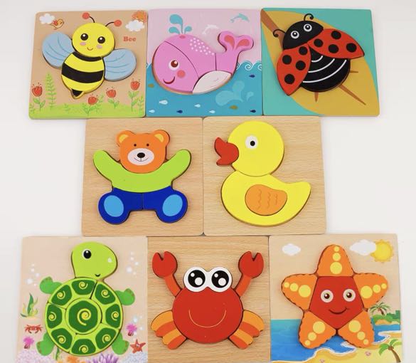 幼兒拼圖 1 2歲 8份 興趣及遊戲 玩具 遊戲類 Carousell