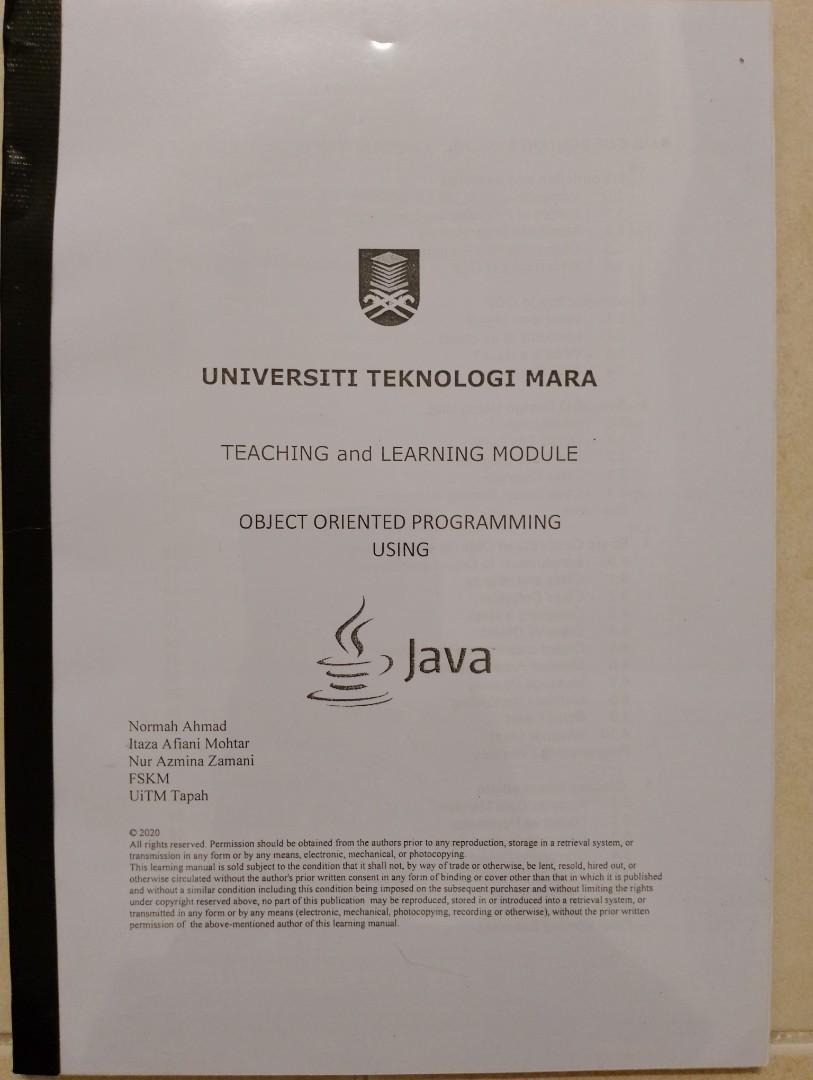CSC 186 JAVA UITM COMPUTER SCIENCE Hobbies Toys Books Magazines