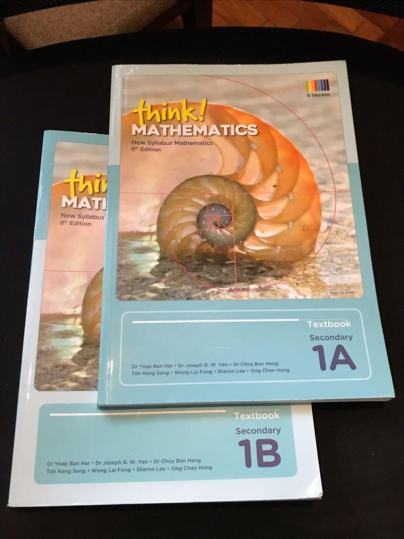 Think Mathematics New Syllabus 8th Edition 1A 1B Textbook Grade 7
