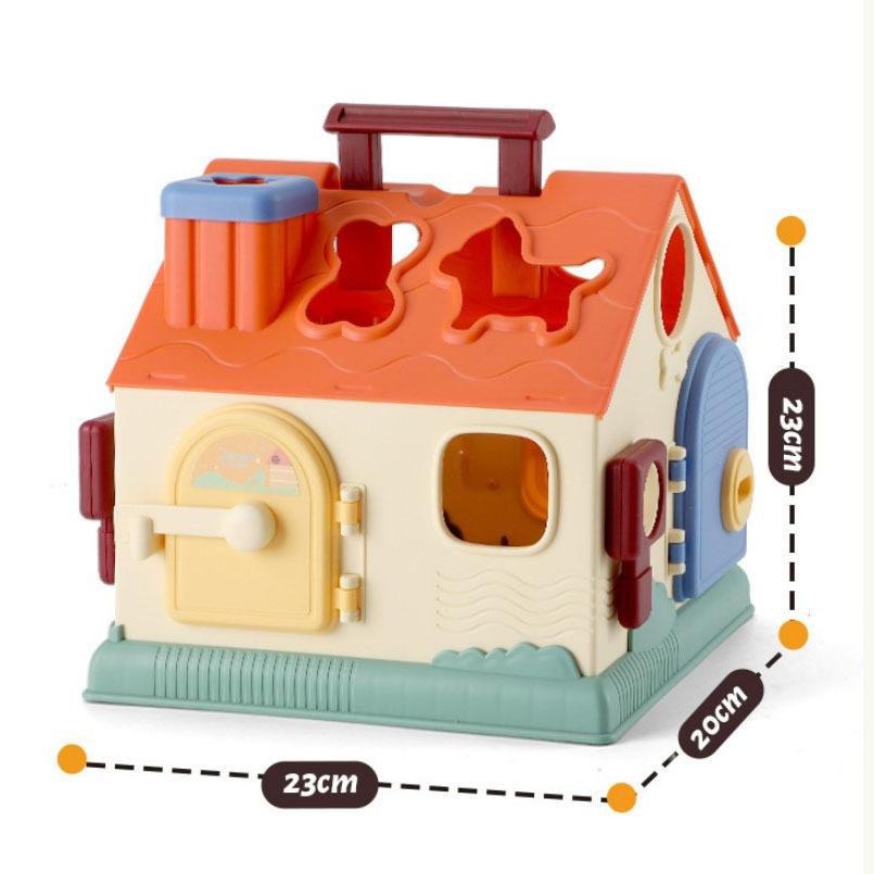 IDS Shape Matching Plastic Pet House Toy Geometry Cognitive Game