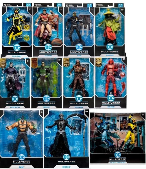 P O Mcfarlane Bane Nekron Booster Gold Blue Beetle Superman