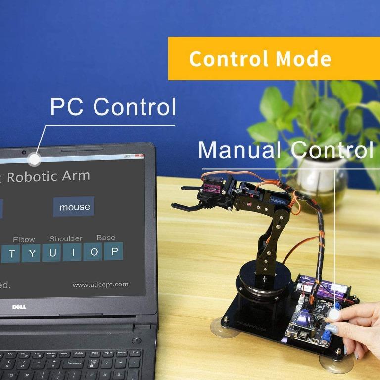 Adeept 5 DOF Robot Arm 5Axis Robotic Arm Kit Compatible With Arduino