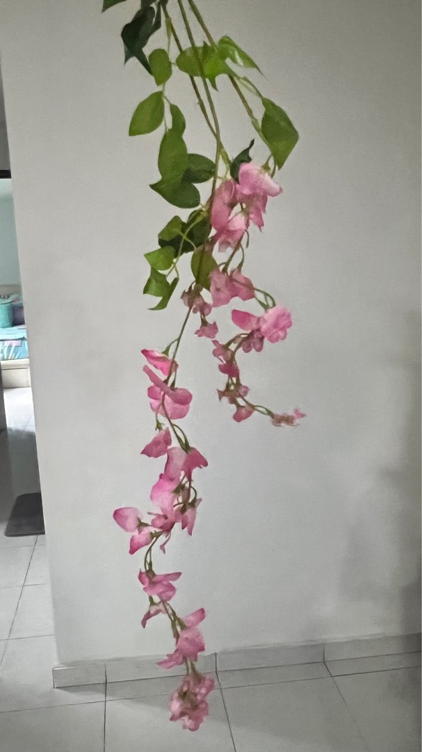 Pink White Drop Down String Flowers Furniture Home Living Home