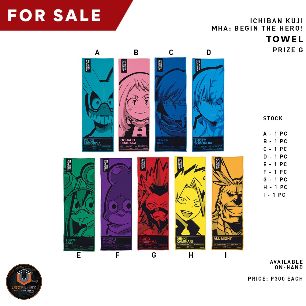 Towel Prize G Ichiban Kuji My Hero Academia Begin The Hero Furniture Home Living
