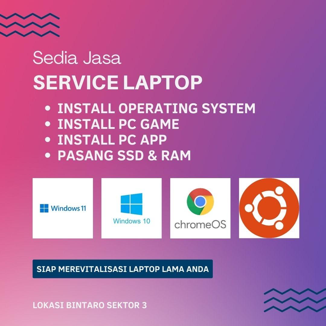 Jasa Install Ulang Laptop PC Windows Linux Chrome OS Flex Jasa