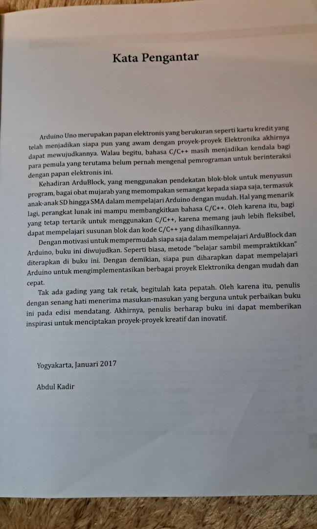 Buku Pemograman Arduino Menggunakan ArduBlock Abdul Kadir Buku