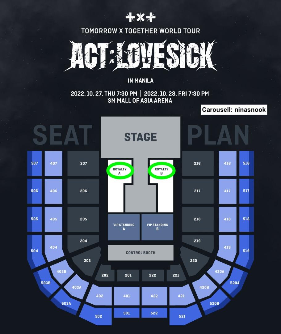 Royalty Package A B TXT With Soundcheck Act Lovesick Concert Tickets