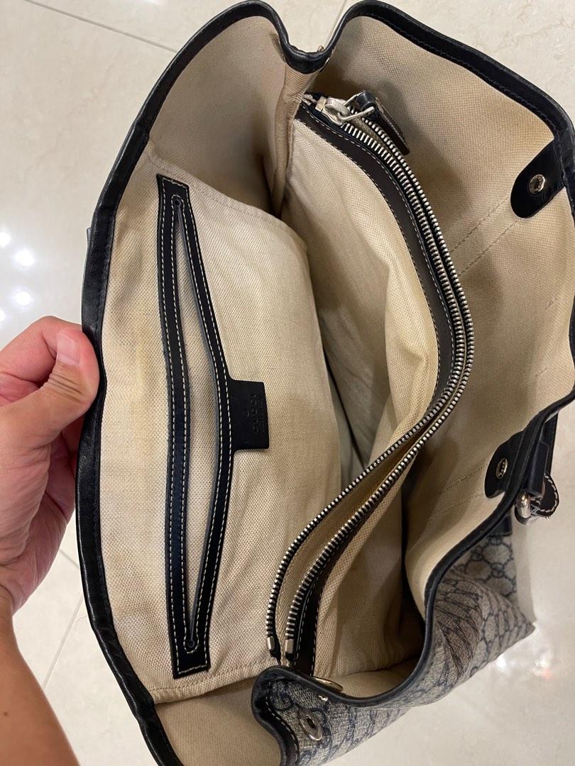Gucci 223668 PVC 手提包 琴譜包 黑 名牌精品 精品包與皮夾在旋轉拍賣