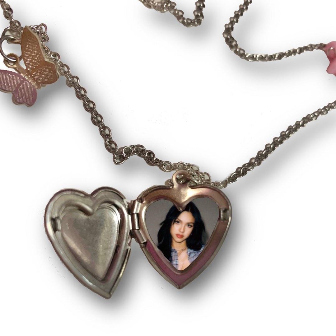 Olivia Rodrigo Love Heart Locket Necklace Women S Fashion Jewelry