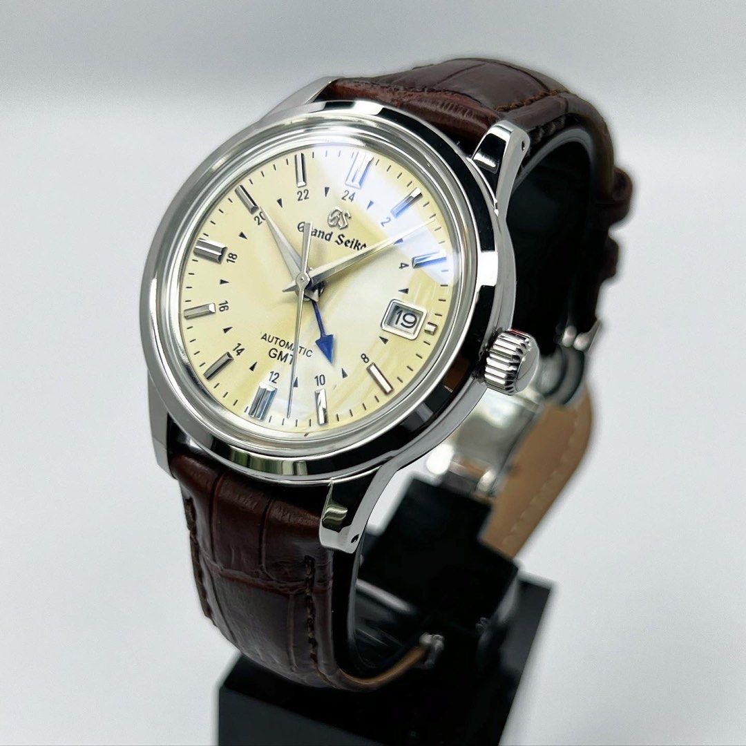 Custom Grand Seiko Mod Cream GS GMT SBGM 40mm Men S Fashion Watches