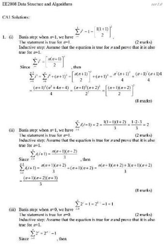 EE2008 IM1001 Data Structures And Algorithms NTU EEE IEM Notes Quiz