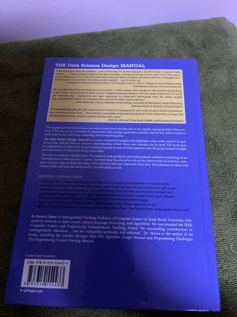 The Data Science Design Manual Hobbies Toys Books Magazines
