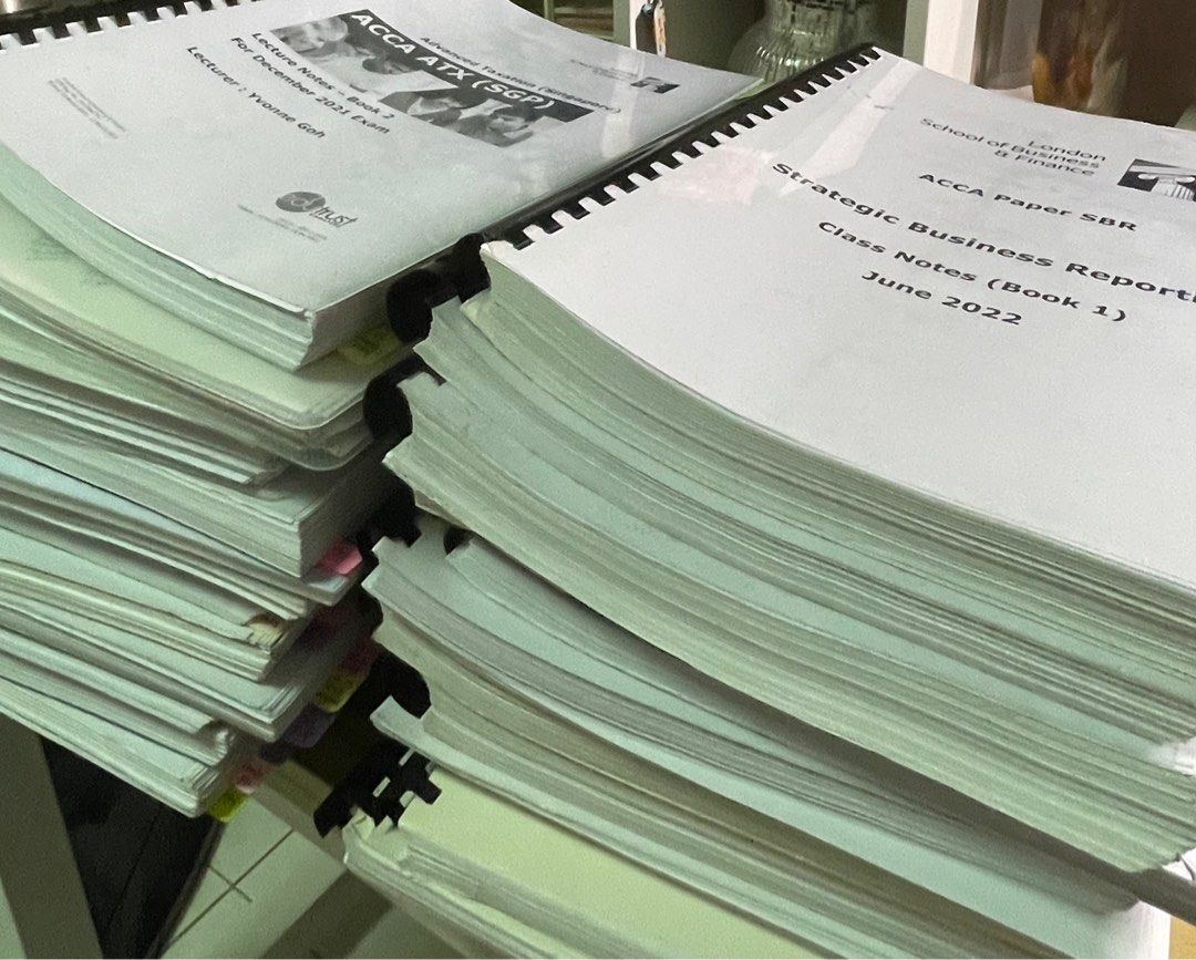 ACCA Lectures Notes And PYQ Everything Else On Carousell