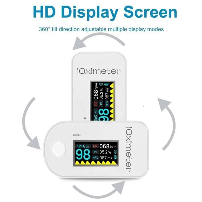 IPS Display Finger Tip Pulse Oximeter Bluetooth Connection Support