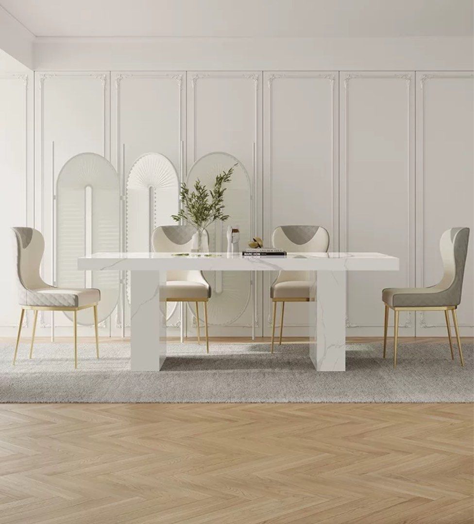 DEVS Modern Marble Dining Table Furniture Home Living Furniture