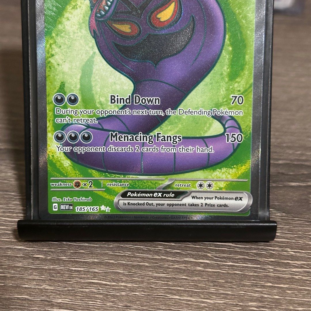 TCG POKEMON Arbok Ex 185 165 Full Art Secret Rare Scarlet