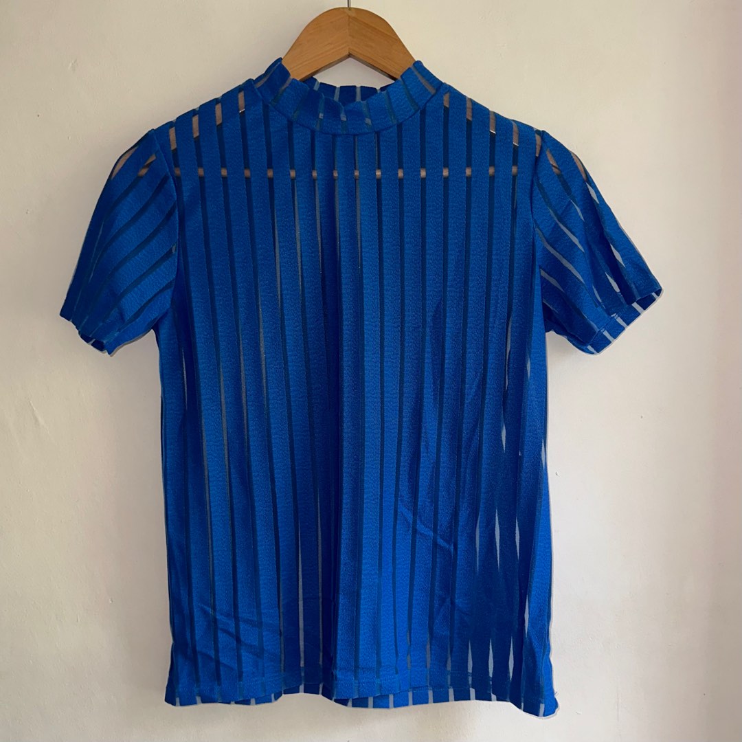 ZARA Semi Sheer Top Women S Fashion Tops Shirts On Carousell