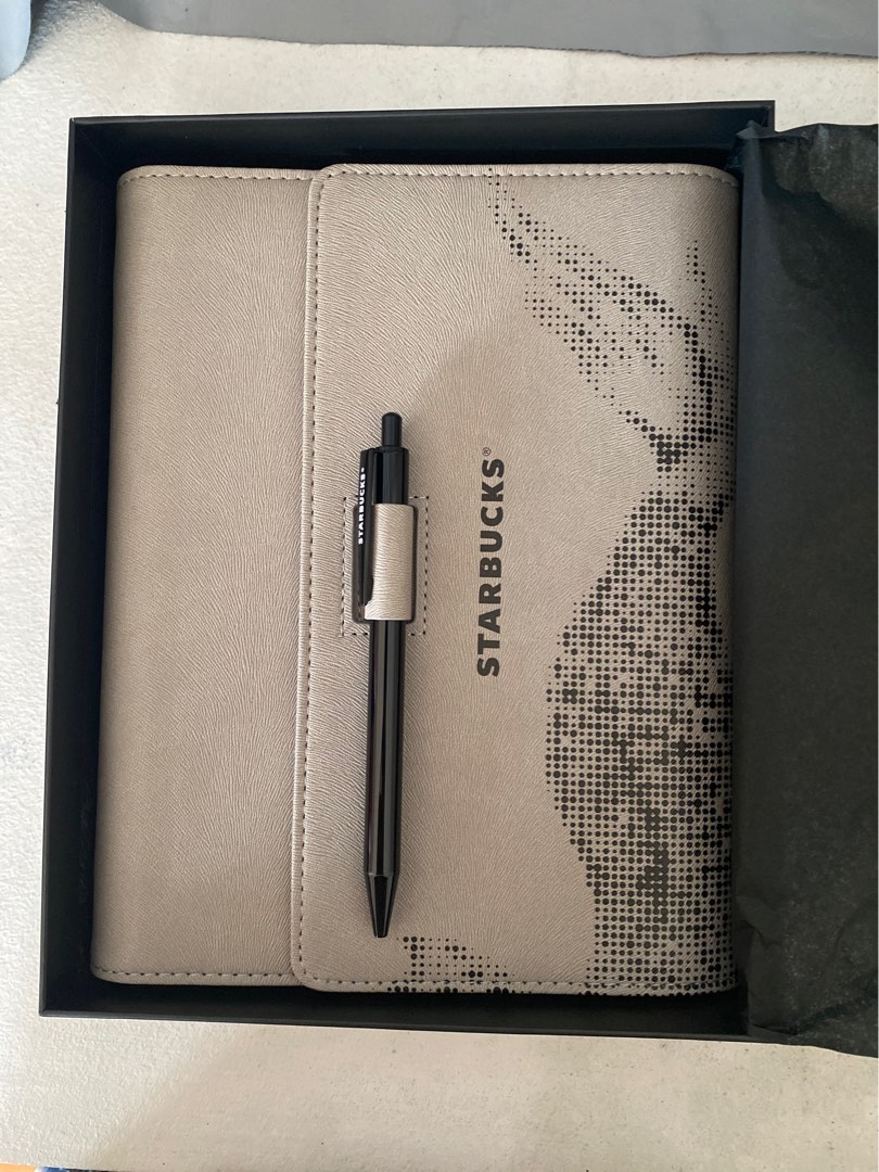 Limited Edition Starbucks Planner 2024 Abalone Gray With BLACK Pen