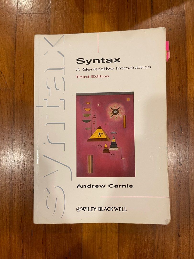 EL3201 Syntax A Generative Introduction 3rd Edition By Andrew Carnie