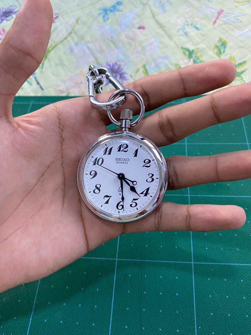 Seiko 7550 001D Pocket Watch Quartz Working Men S Fashion Watches