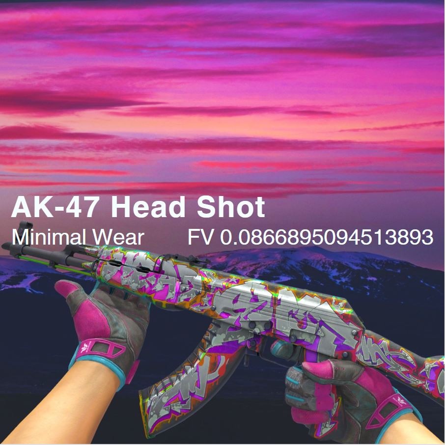 BUFF PRICE AK Head Shot Minimal Wear CSGO CS CS Skin Knife Video Gaming Gaming