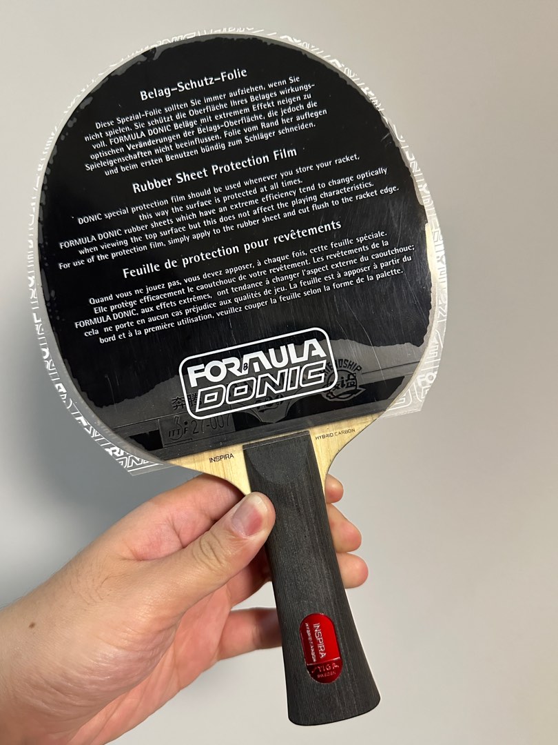 Stiga Inspira Hybrid Carbon Blade With Minted Rubbers Sports Equipment